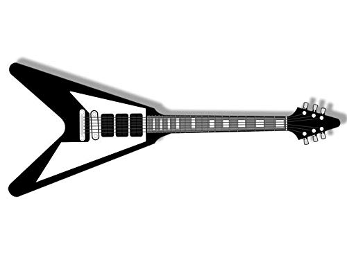 JR Studio 2x5 Inch Flying V Electric Guitar Shaped Bumper Sticker - Axe ...