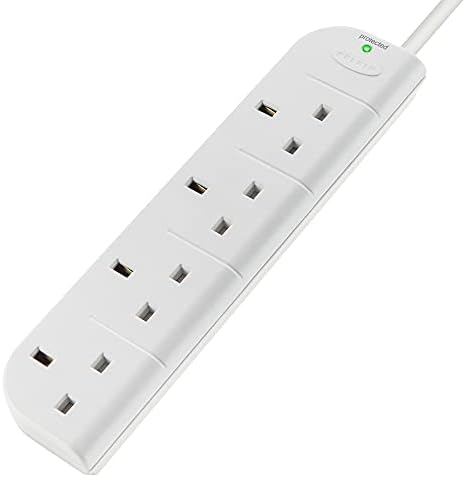 Belkin E-Series 4 Socket, 1-Metre SurgeStrip, Surge Protector, Power ...