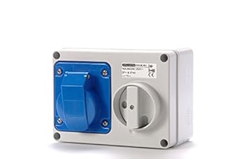 Gewiss GW66015 Horizontal Interlocked Socket Outlet, IP44, 6 Reference ...