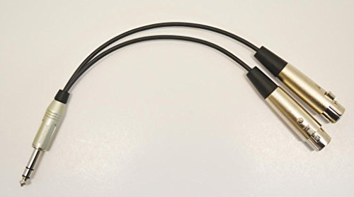 Buy Y Cable Signal Splitter TRS Split into dual Female XLR Online at ...
