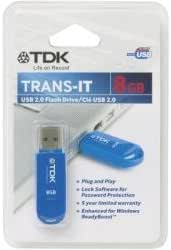 TDK Trans-IT USB Flash Drive 8GB Unidad Flash USB USB Tipo A 2.0 Azul - Memoria USB (8 GB, USB ...