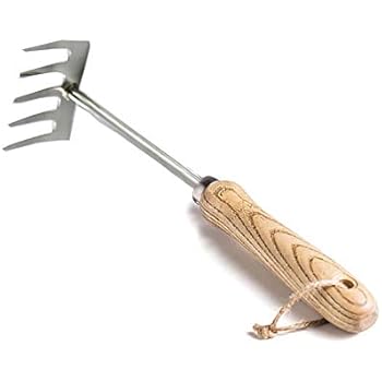 Amazon.com : Hand Cultivator Garden Bow Rake with 5 Steel Tines, Hand ...