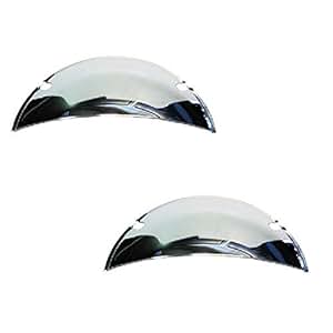 Amazon.com: Octane Lighting 7" Chrome Steel Metal Half Moon Shields ...