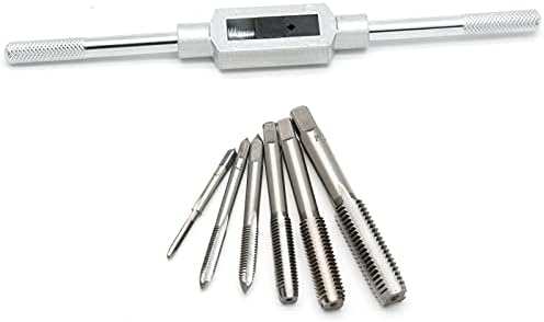 Yoohey 8PCS Tap Wrench Set, Metric Thread Machine Taps Set, Machine Hand Screw Thread Taps Set ...
