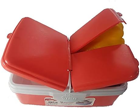 سعر Sina Divided Lunch Box, 1.5 Liter - Red فى مصر | بواسطة امازون مصر ...
