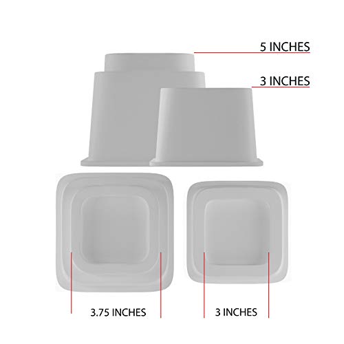 Home Intuition Heavy Duty Adjustable Bed Risers Furniture Riser 3, 5 or ...