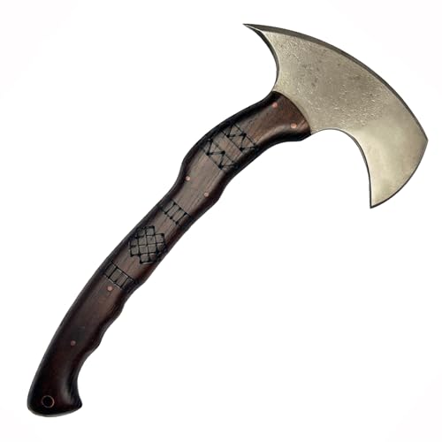 Throwing Hand-Forged Tomahawk Axe with Hardened Blade - Tactical Combat ...