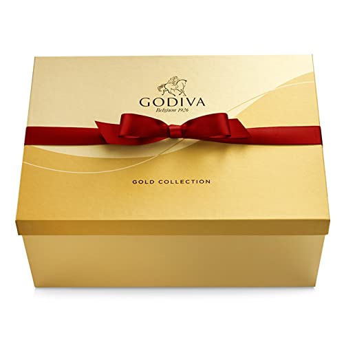 Godiva Chocolatier Chocolate Valentine’s Gift Box with Red Ribbon – 140 ...