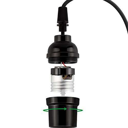 DiCUNO E26 Vintage Lamp Socket, UL-Listed, Edison Bulb Pendant Light ...