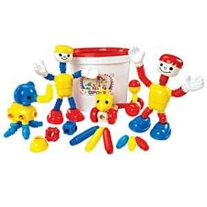 Amazon.com: Educational Essentials 140-Piece Popoids Construction Set ...