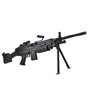 Amazon.com : m249 240 fps spring airsoft mkii saw machine gun w/bipod ...