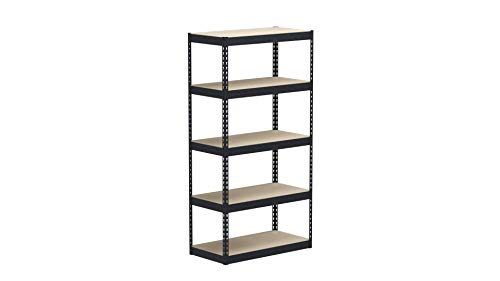 MonsterRax Modular Garage Shelving - 5 Tier Storage Shelves, Tall Metal ...