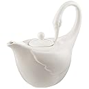 Amazon.com: Abbott Collection Graceful Swan Teapot, 26 oz, White: Home ...