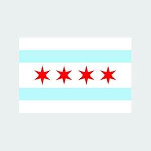 Amazon.com: Flag of Chicago Sticker Decal Self Adhesive City of Chicago ...