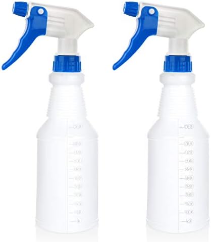 Plastic Spray Bottle 2 Pack, 24 oz Heavy Duty Water Spraying Bottles ...