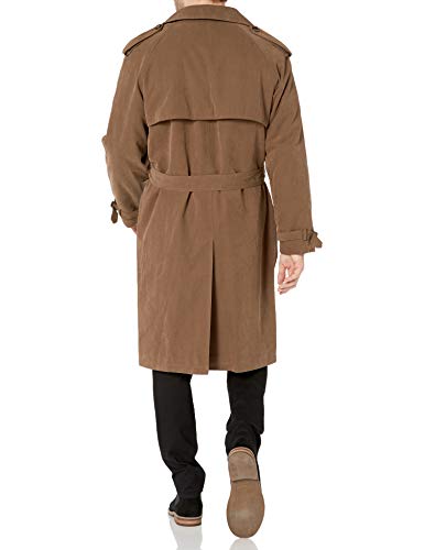 London Fog Men's 40l Iconic Belted Trench Raincoat British Khaki L90135 ...