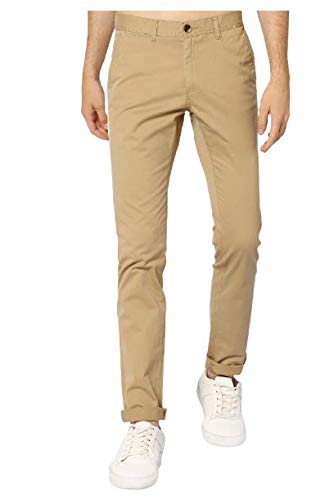 Buy Netplay Casual Fit Men Beige Cotton Blend Trousers(32)_ at Amazon.in