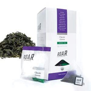 Amazon.com : ROAR Organic Classic Green Tea Pyramid Bags 80 count (4 ...