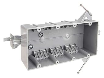 Electrical Box, 4 Gang, 55 cu. in., PVC: Electrical Boxes: Amazon.com ...