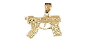Amazon.com: 14k Yellow Gold Oozie Gun Pendant: Jewelry