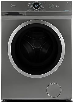 Midea 7KG Front Load Washing Machine with BLDC Inverter Motor, 1400 RPM ...