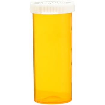 Amazon.com: 60 Dram Prescription Pill Bottle / Vials; Large Size 3.75 ...