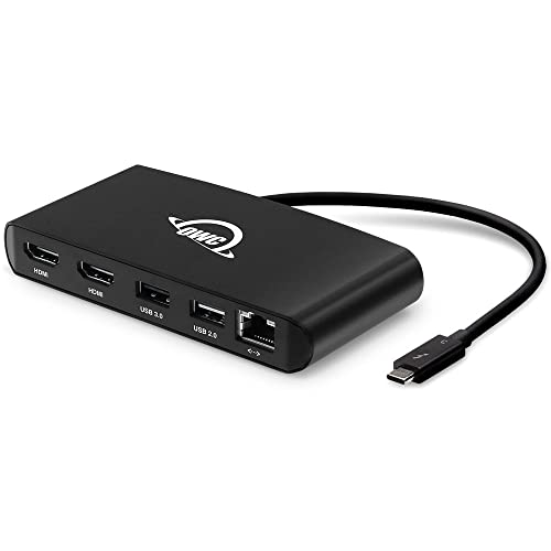 OWC Thunderbolt Mini Dock, Bus-Powered 5-Port Multi-Adapter with Dual ...