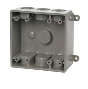 Taymac Pdb77550gy Weatherproof Outlet Box, Gray, Plastic - Electrical ...