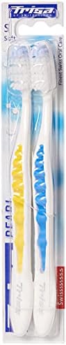 Trisa Pearl White Soft Toothbrush Pack of 2, Assorted Color price in ...