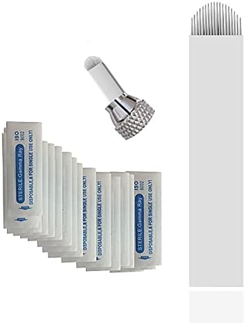 Pinkiou Brow Henna Needles Disposable Microblading Needles Curved PMU ...