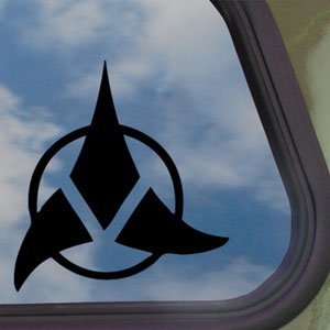 Amazon.com: Star Trek Black Decal Klingon Car Truck Window Sticker ...