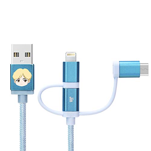 BTS Character Cables TinyTAN 3in1 Cable_JIN (USB-A to USB-C, Micro USB ...