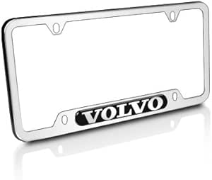 Amazon.com: Volvo Logo Polished Stainless Steel License Plate Frame ...