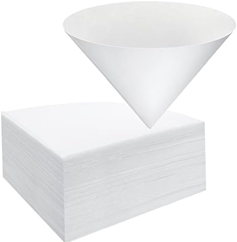 Yexiya 150 Pieces 10 x 10 Inches White Cone Filters Food Cooking Oil ...