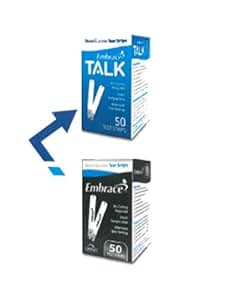 Amazon.com: Embrace® TALK Blood Glucose Test Strips, 50 Count Box ...