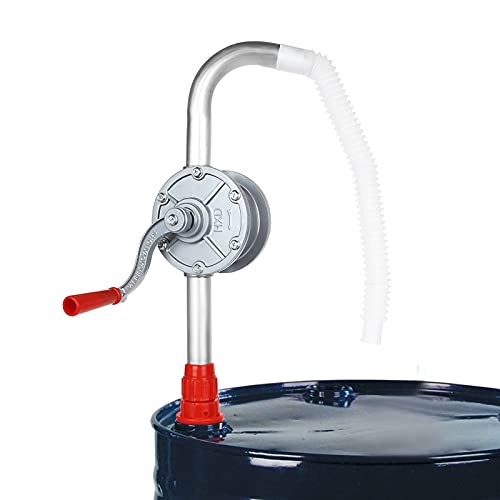Aluminum 15 to 55 Gallon Drum Pump Rotary Hand Liquid Transfer, Heavy ...