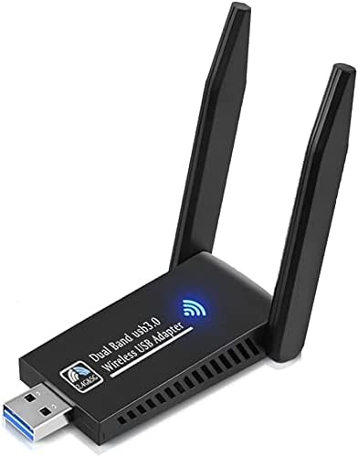 WHJJK USB WiFi Wireless Adapter for PC Laptop 1300Mbps, 2.4GHz/5GHz ...