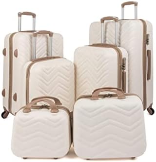 سعر Limra Luggage Trolley Bags Set Of 6 Pcs 28 Inch Inch Beige-Gold فى ...