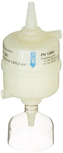 PALL 12991 AcroPak Membrane Filter Capsule, 0.8/0.2µm Pore Size, 500 sq ...
