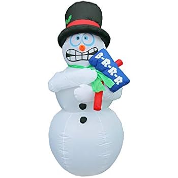 Amazon.com: inslife 6 Ft Christmas Inflatable Shiver Snowman Decoration ...