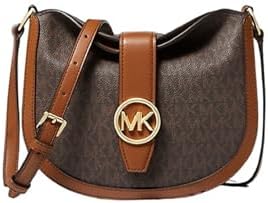 سعر Michael Kors Gabby Small Logo Hobo Crossbody Bag (Brown Signature) فى السعودية | بواسطة ...