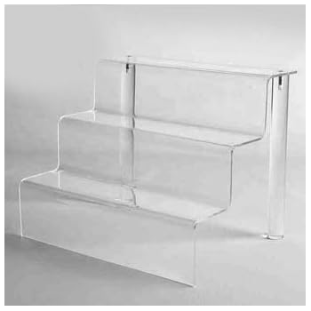 Amazon.com: Acrylic Stair Step Display (ST9: 12-1/4H x 18W x 12-1/4D ...