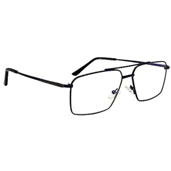 Buy Hrinkar Rectangle Blue Full Rim Metal Latest Stylish Spectacle ...