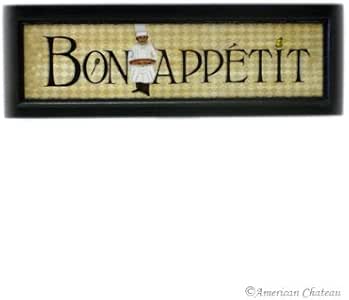 Amazon.com: Fat Chefs French Chef Wood Bon Appetit Hanging Wall Art ...