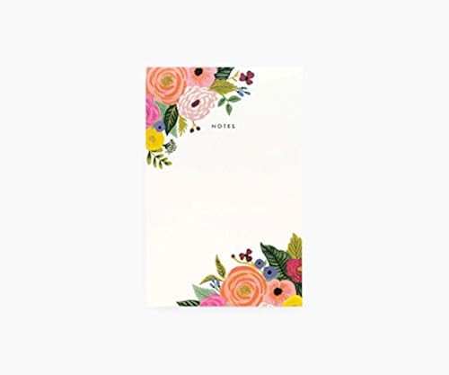 RIFLE PAPER CO. Juliet Rose Blank Notepad, 75 Tear-Off Pages, Manage ...