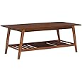 Amazon.com: Linon Samantha Wood Coffee Table in Brown : Home & Kitchen