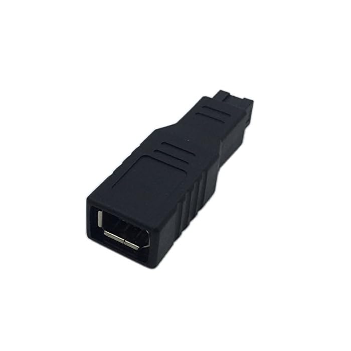 CERRXIAN FireWire IEEE 1394 Type A 400 6 Pin Female to 1394 Type B 800 ...