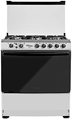 Super General Freestanding Gas-Cooker 5-Burner Full-Safety, Steel ...