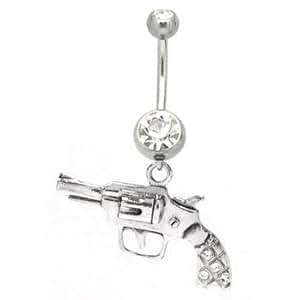 Amazon.com: Navel ring with gun: Jewelry
