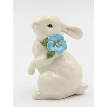 Amazon.com: Cosmos Gifts 20967 Ivory Porcelain Rabbit Standing, White ...